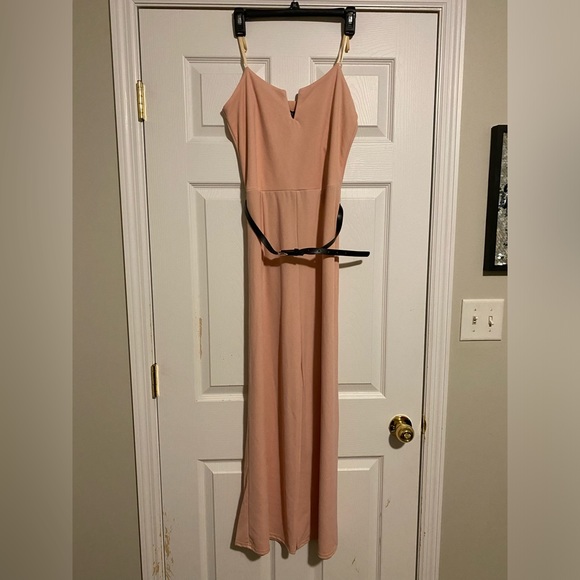 Malabay | Pants & Jumpsuits | Peach Malabay Wide Leg Jumpsuit Size 4 ...
